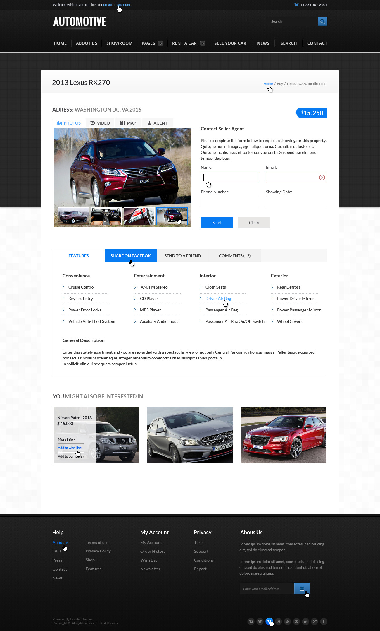 Automotive Cars Dealer Responsive HTML5/CSS3 by CoralixThemes | ThemeForest